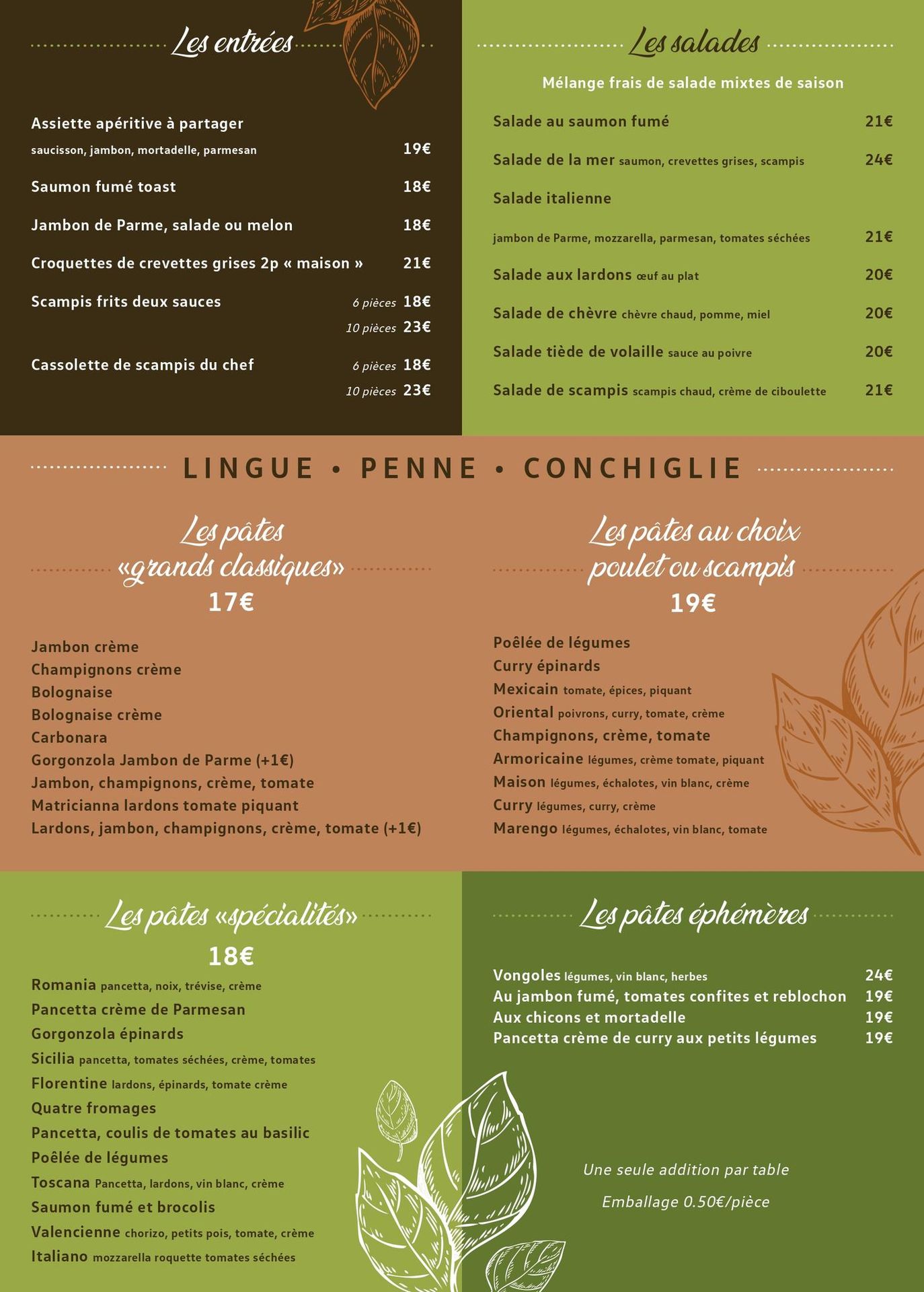 La carte | Vanille Cannelle